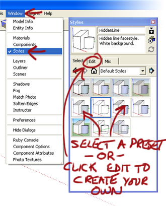 Sketchup Styles for Performance