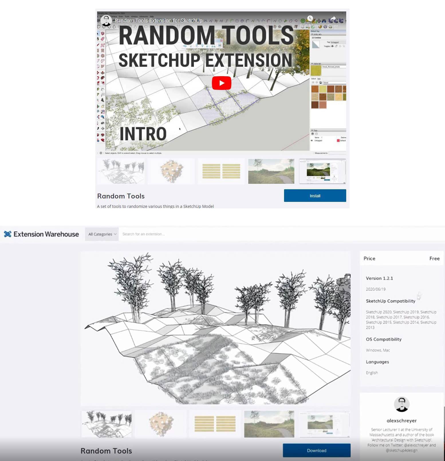 Plugin "Random Tools" Gratis - Sketchup-ur-space